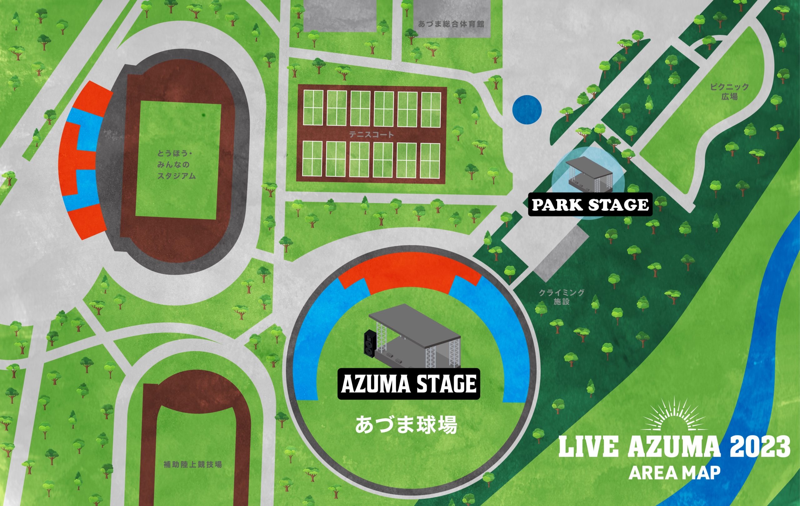 AREA MAP | LIVE AZUMA 2023 | 福島県あづま総合運動公園